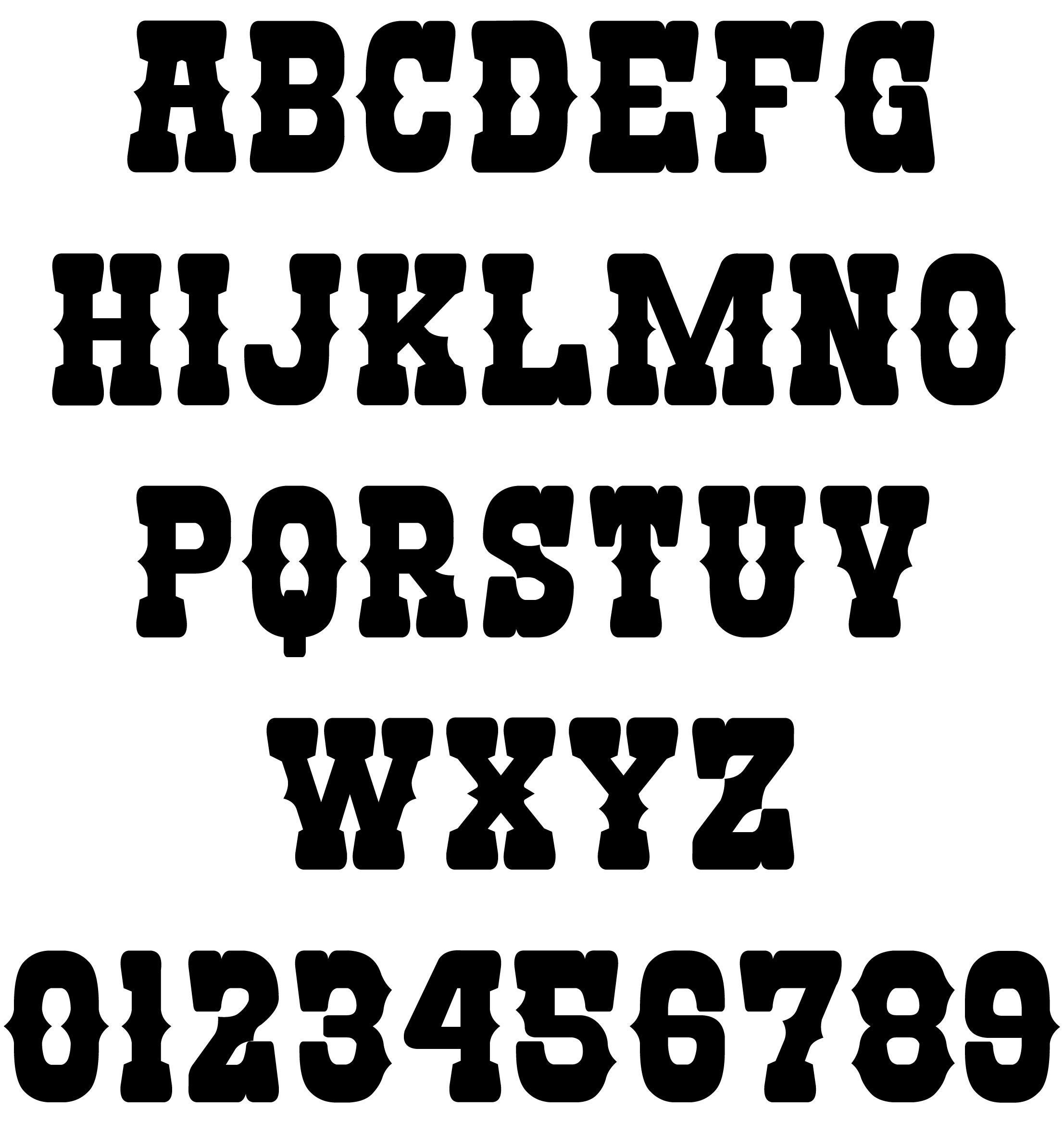 Western Alphabet Letters Die Cut Embellishments - Etsy