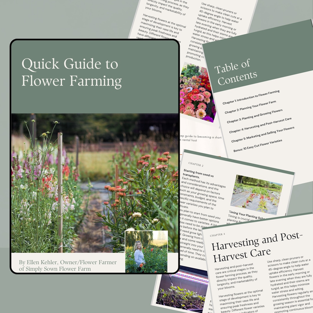 Guide to Flower Farming Ebook | Learn How to Grow Flowers for Profit ...