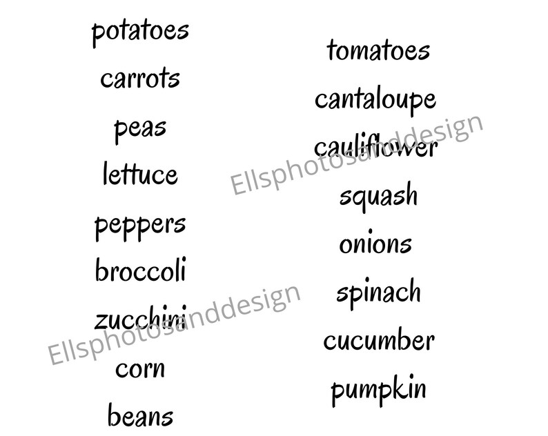 SVG Files for Vegetable Garden Plant Labels | Fun Fonts for Cricut ...
