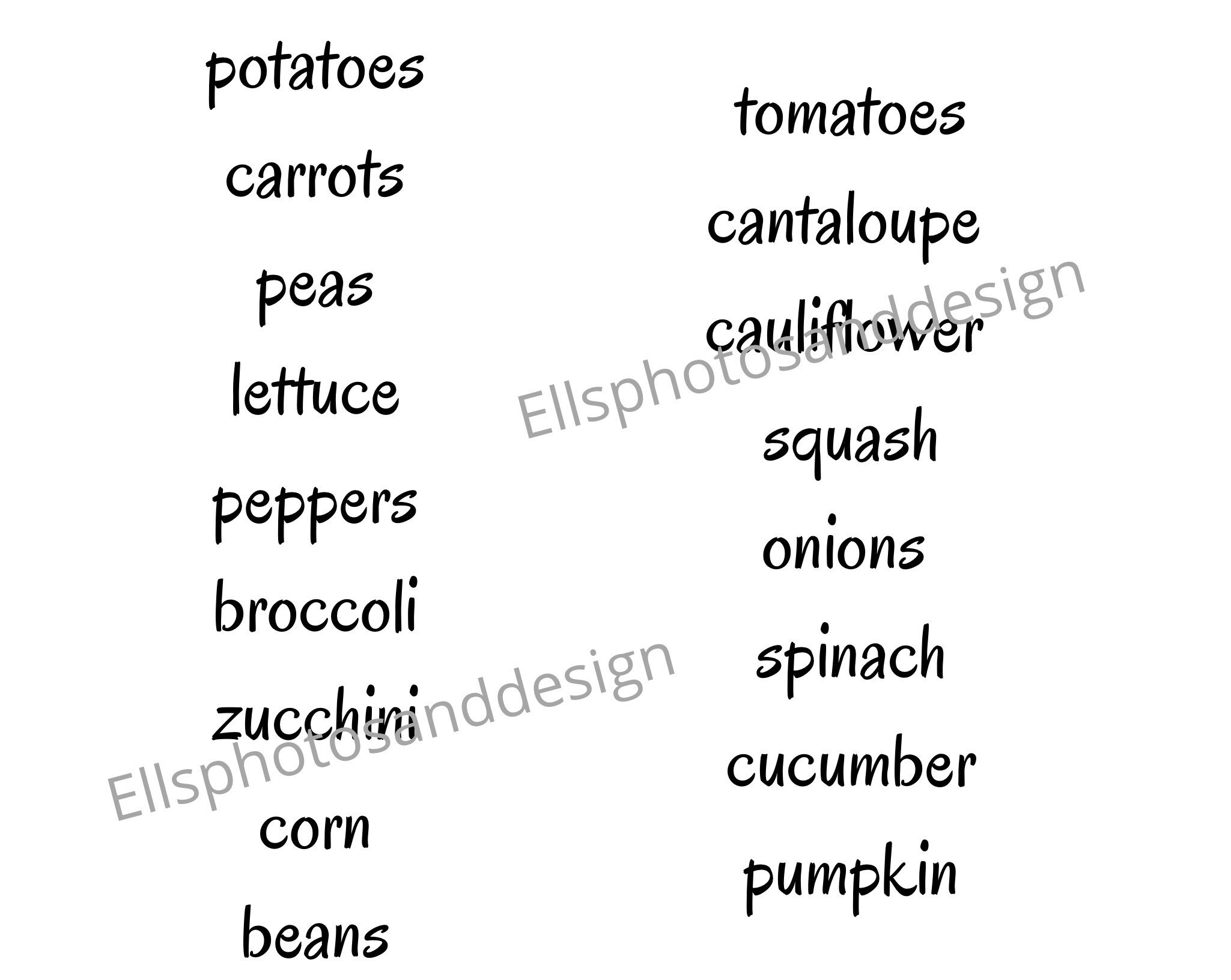 SVG Files for Vegetable Garden Plant Labels | Fun Fonts for Cricut ...