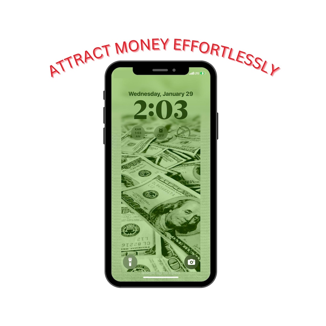 Cha-ching Money Glitch Phone Wallpaper Subliminal Wealth Attraction ...