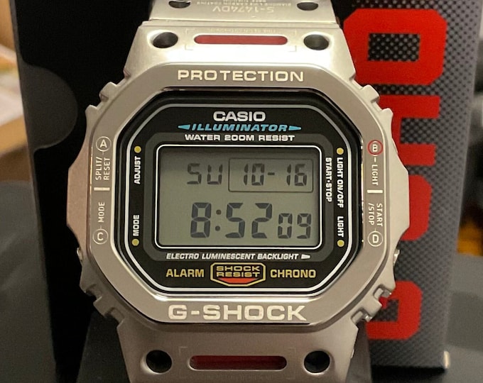 Custom Casio G-shock Full Metal GMWB5000 TVA (case) With 5600E ...