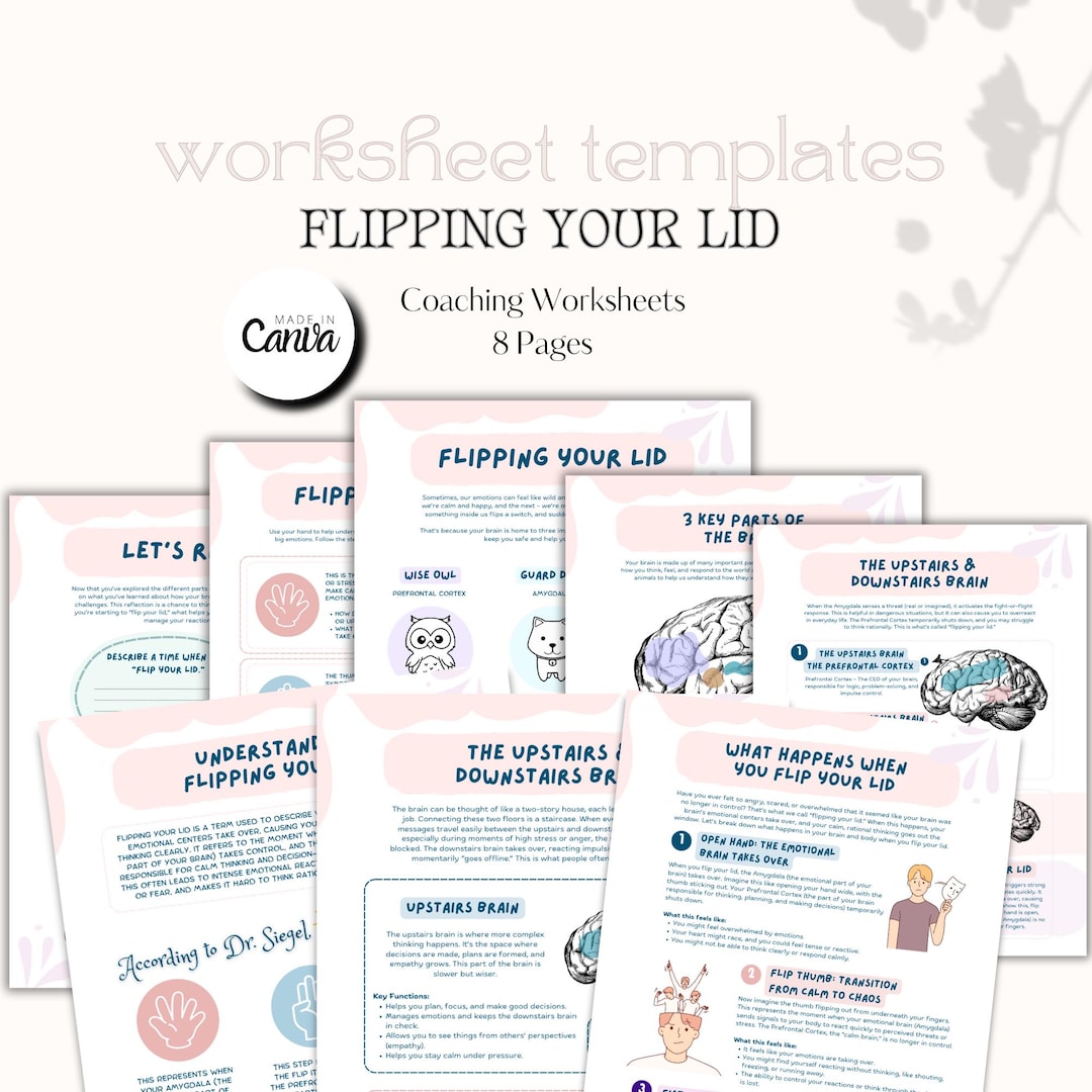 Flipping Your Lid, Hand Model of the Brain, Coping Skills, Emotional ...