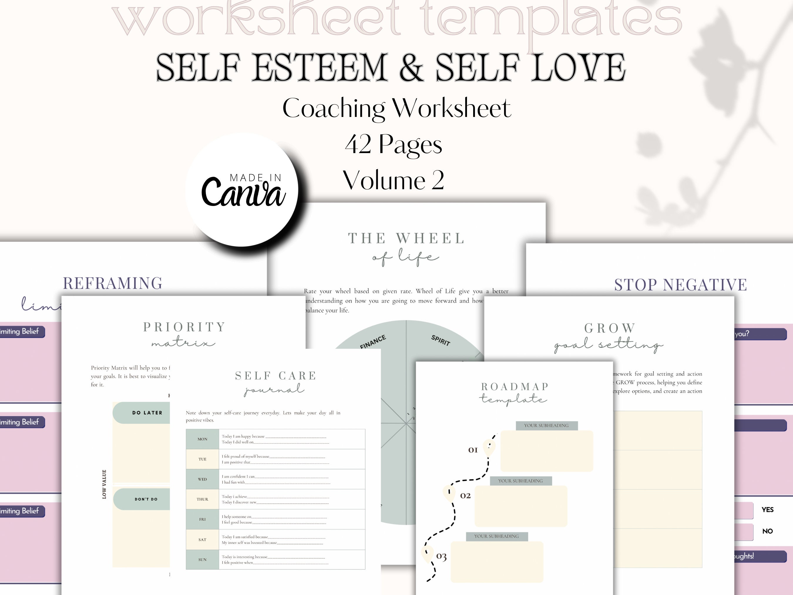 Self Esteem Worksheets Self Esteem Workbook Confidence - Etsy