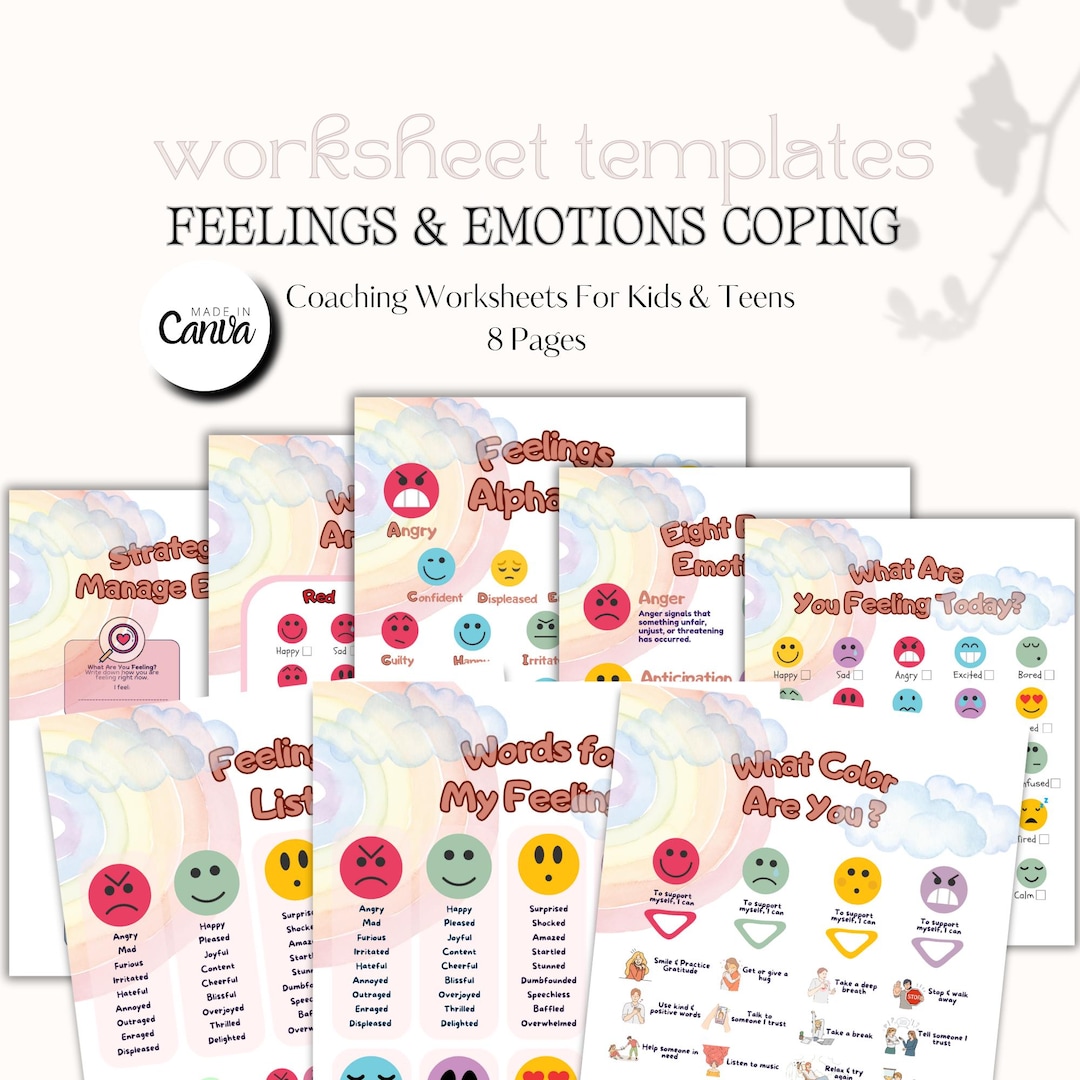 Feelings Emotions Coping Skills for Teens & Kids, Social Emotional ...