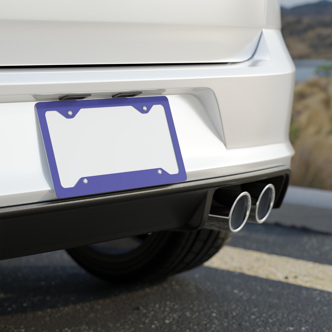 IRIS Colored License Plate Frame Glossy Aluminum Car Accessory Purple ...