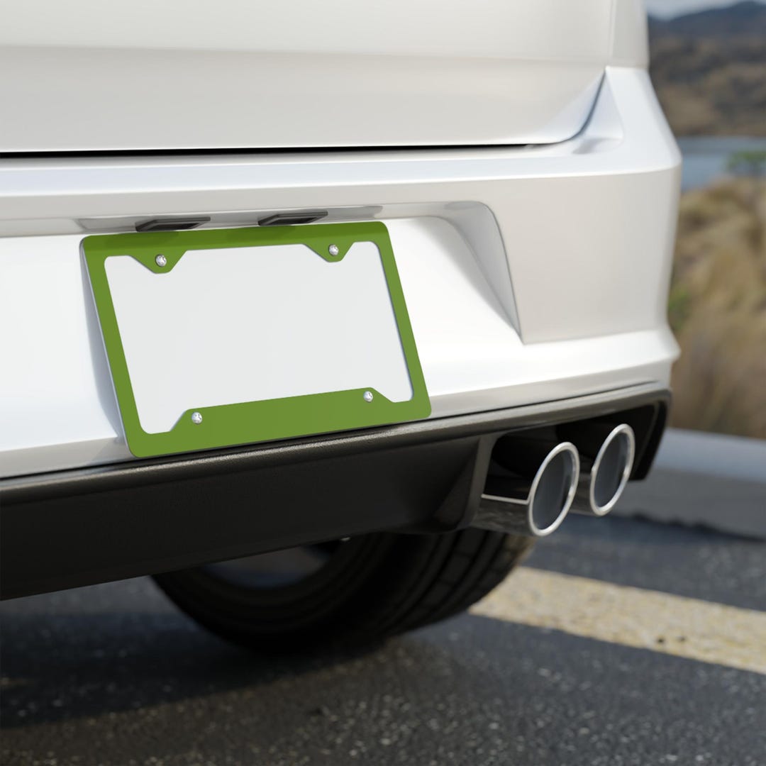 Olive Drab Glossy Aluminum License Plate Frame - Etsy