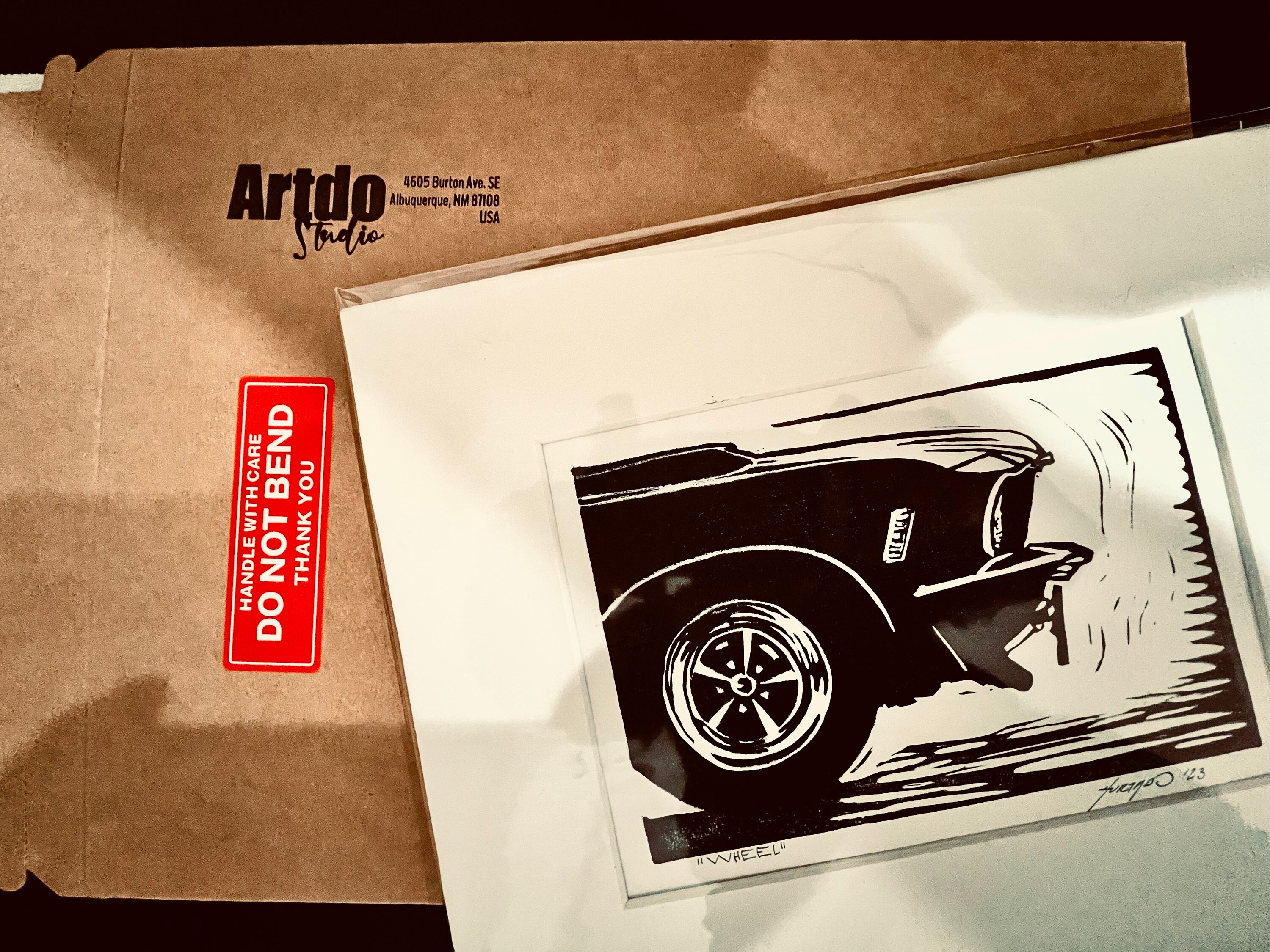 Wheel Car Original Artwork Linocut Print - Etsy