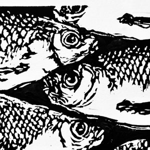 Fish - Original Artwork Linocut Print - Etsy