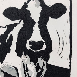 Cow - Original Artwork Linocut Print - Etsy