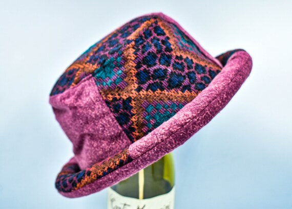 Stonewashed Hat Boho Tribal Bucket Hat Unique Fabric Hat - Etsy