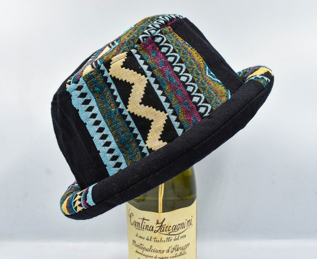 Hipster Hat, Roll Brim, Tribal Hat, Colorful Festival Hat, Boho ...