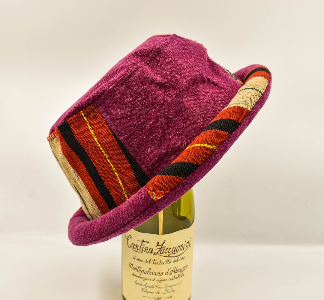 Hippie Bucket Hat, Boho Hat, Roll Brim Hat, Thai Hat, Festival Hat ...