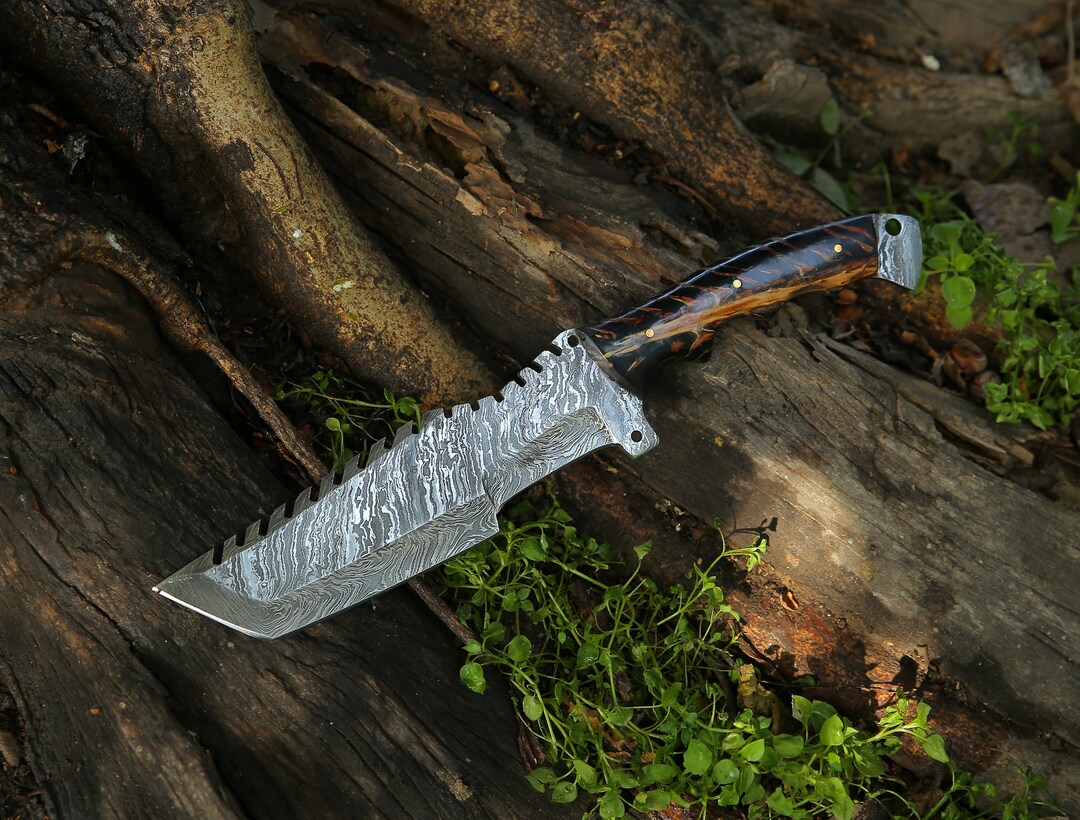 Handmade Tracker Hunting Knife Handmade Bushcraft Camping Knife Pine ...