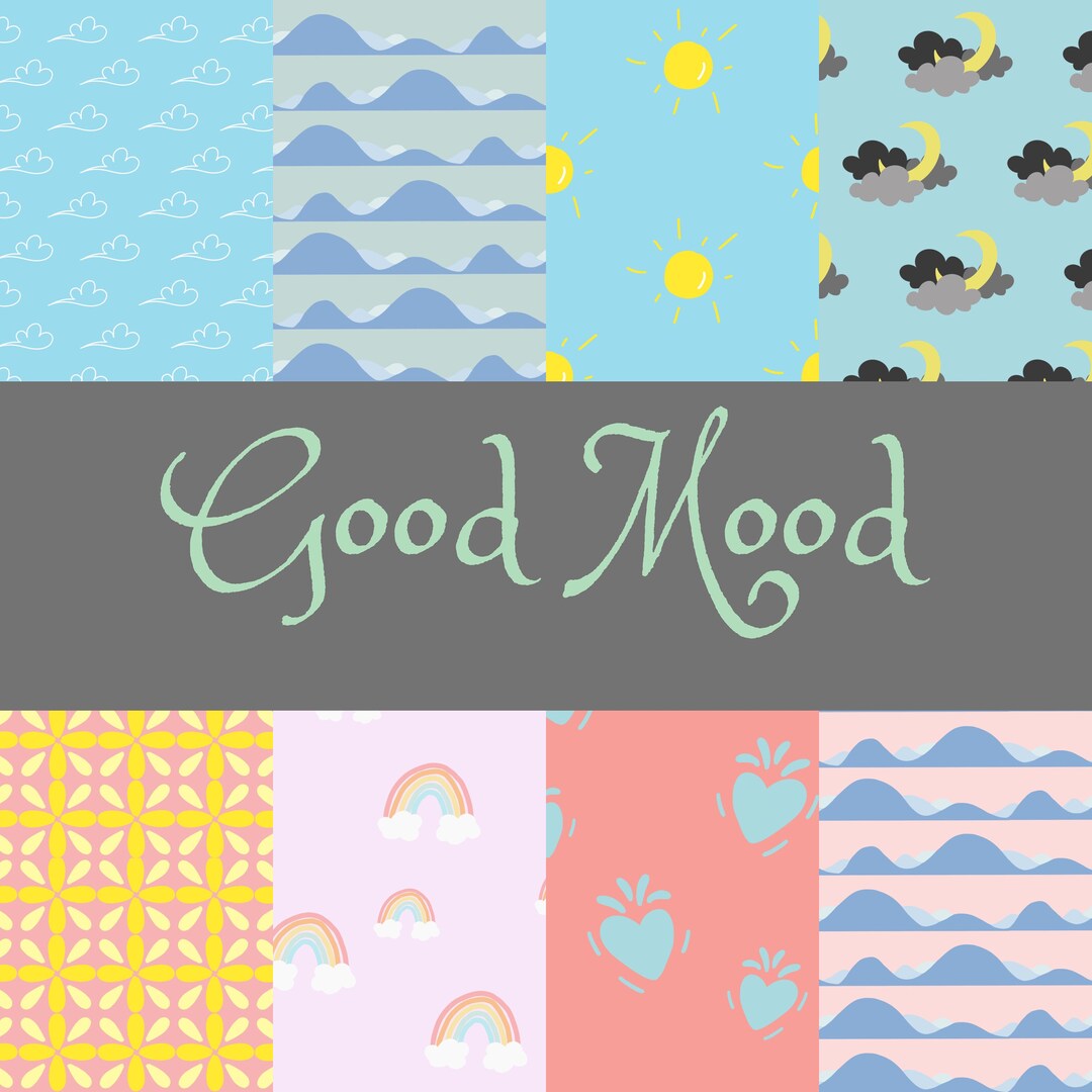 14 Pack Digital Paper, Cute Scrapbook Paper, Artsy Background, Rainbows ...