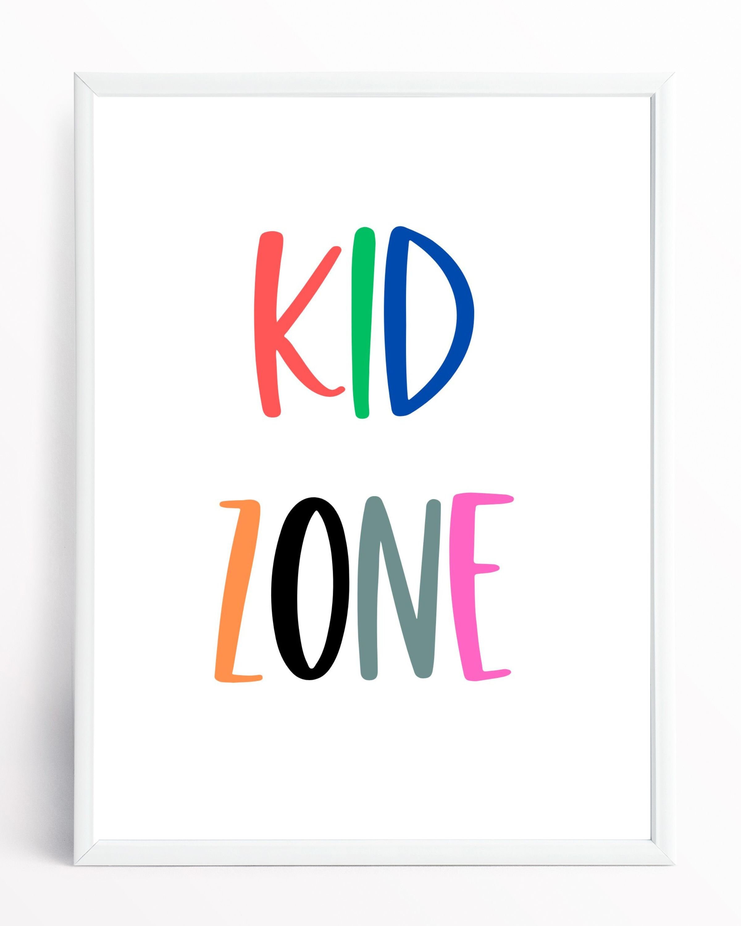 Kids Zone Printable Sign / Classroom Nursery Printable Wall Art Sign ...