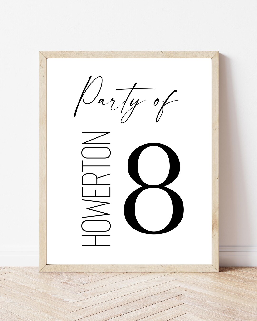 Party of Family Printable Sign, Family Entryway Sign, Party of Sign ...