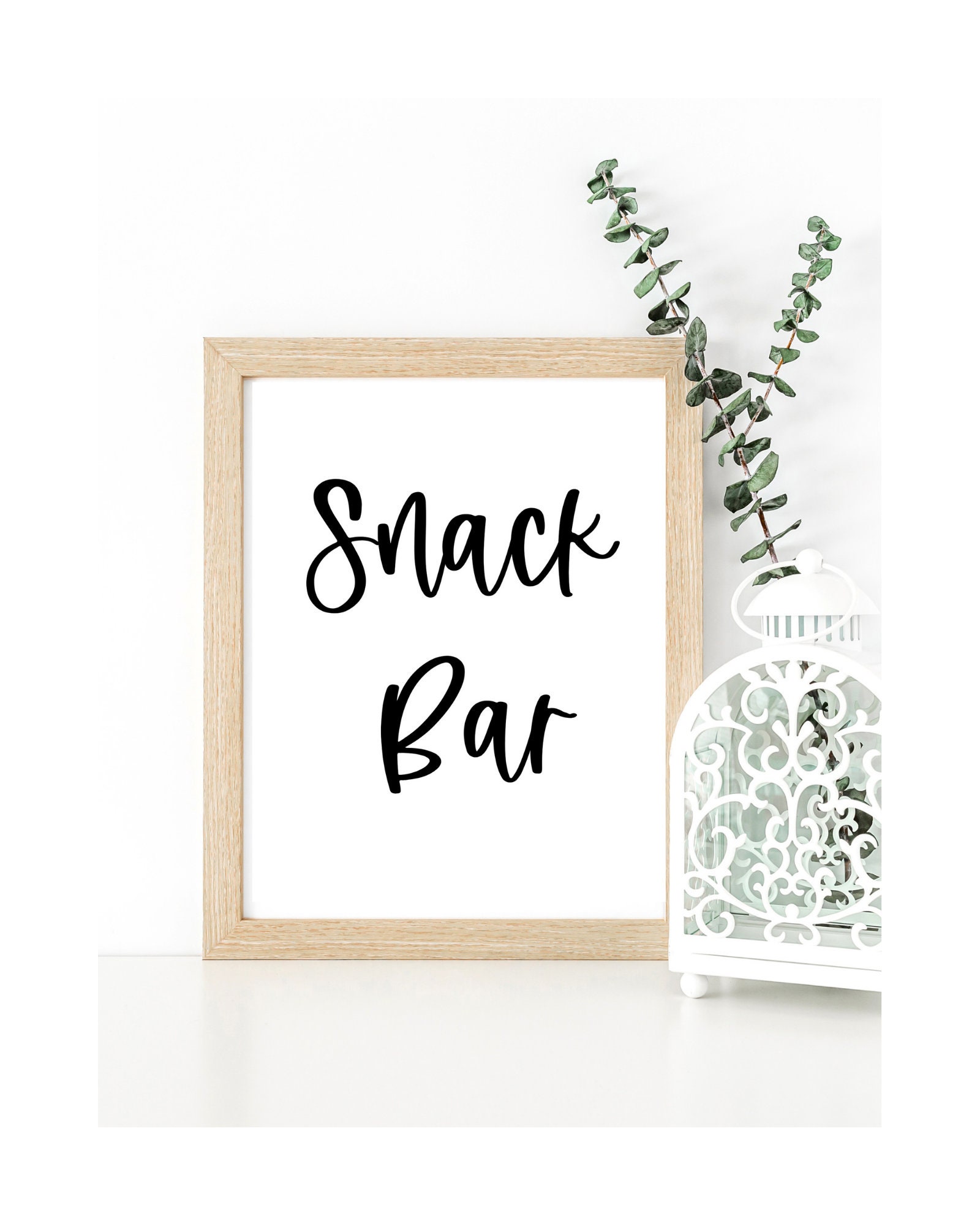 Snack Bar Printable Wedding Wall Decor Instant Download, Snack Bar ...