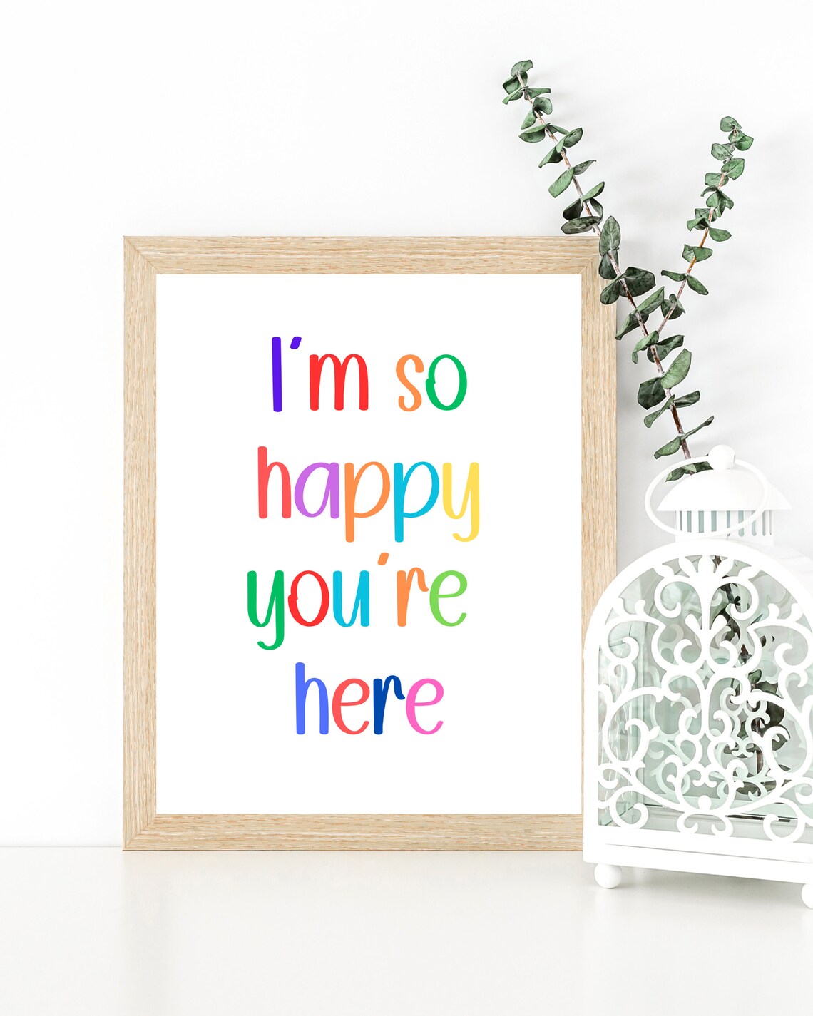 I'm so Glad You're Here, Classroom Poster Print, Colorful Classroom ...