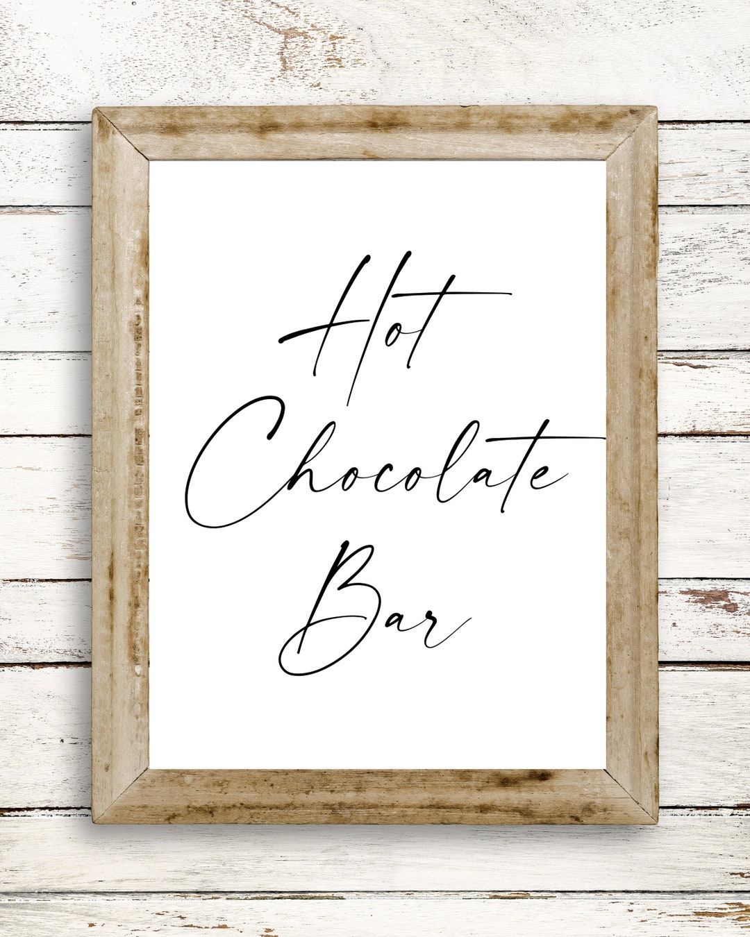 Hot Chocolate Bar Sign Printable, Printable Hot Chocolate Sign, Hot ...
