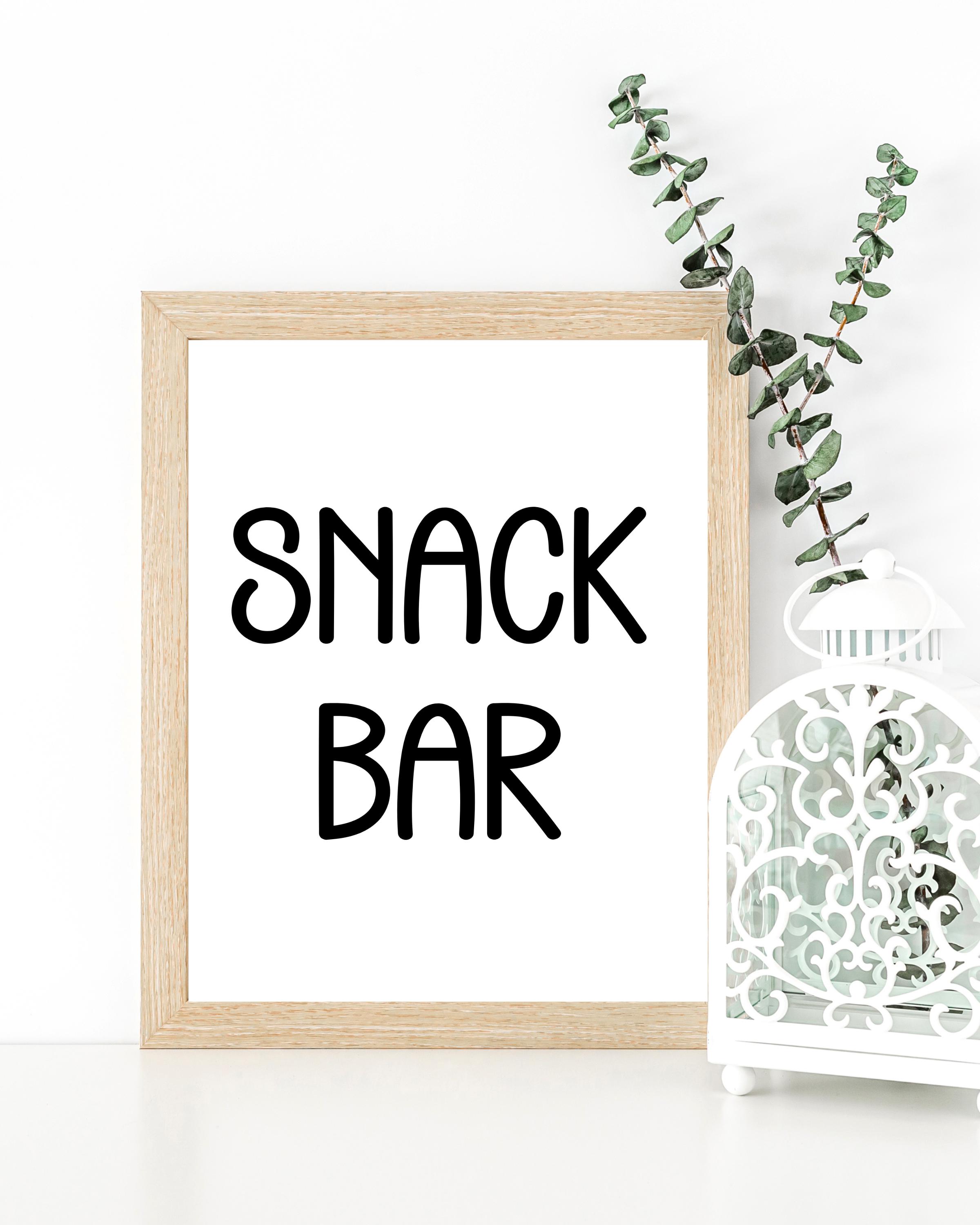 Snack Bar Instant Download Printable / Wedding Snack Bar Printable ...