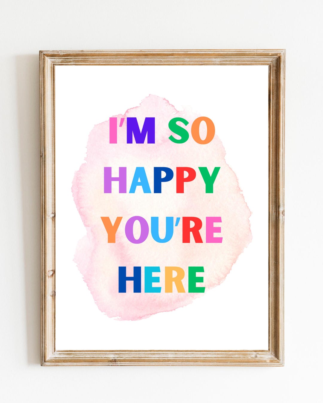 I'm so Happy You're Here Wall Art Print Classroom Inspirational ...
