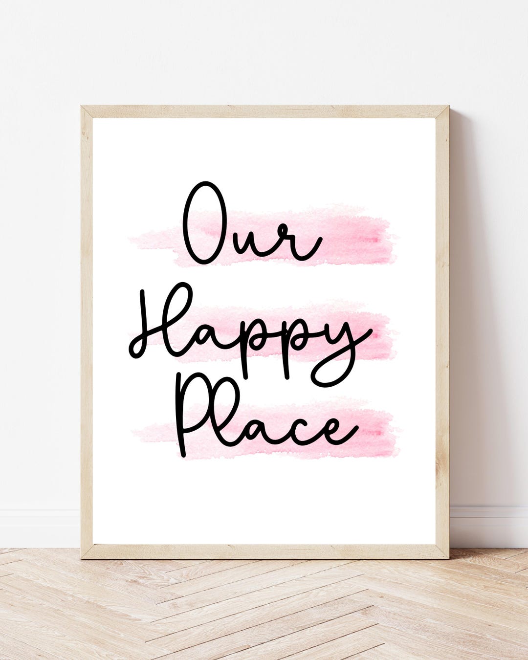 Our Happy Place Watercolor Printable Wall Decor / Our Happy Place ...