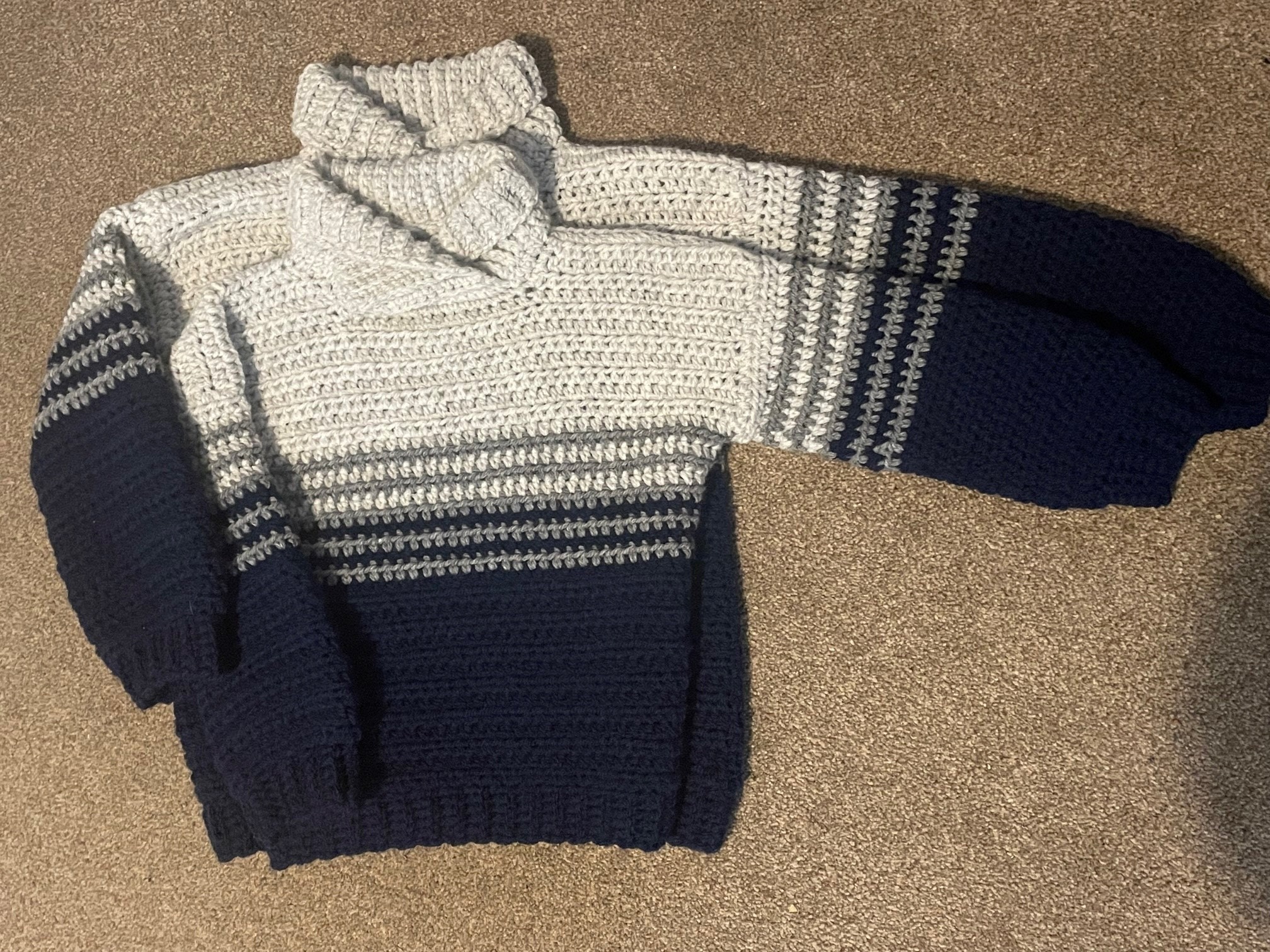 Fisherman Striped Jumper Crochet Pattern CHILD Sizes - Etsy