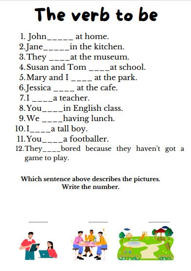 The Verb to Be Game - Etsy