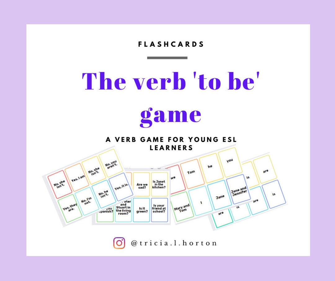 The Verb to Be Game - Etsy