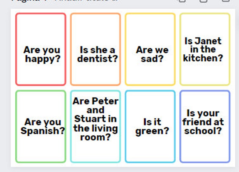 The Verb to Be Game - Etsy