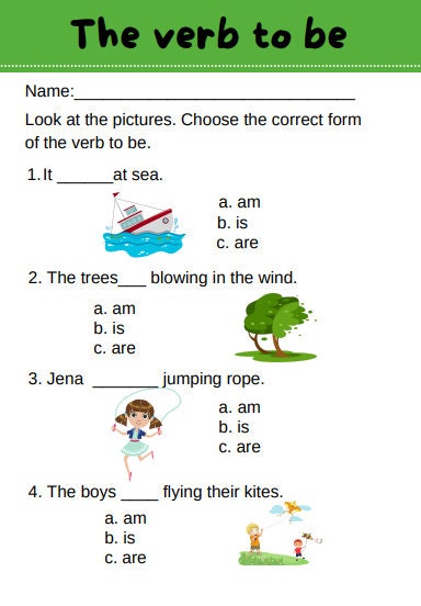 The Verb to Be Game - Etsy