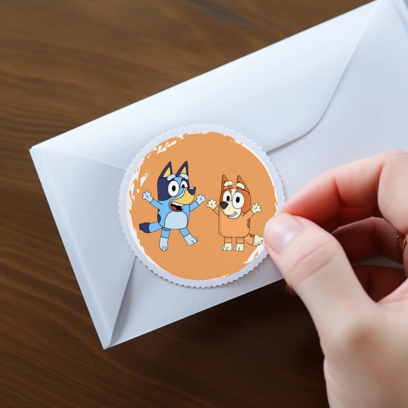 Bluey Digital Circle Vinyl Stickers Kids Stickers Bluey and Bingo Kids ...