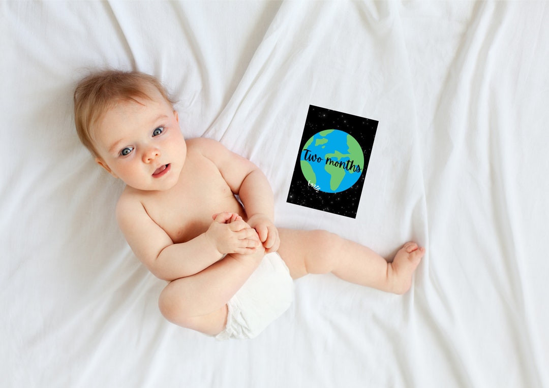 Galactic Milestone Baby Cards Printable Planet Themes & Stellar Nursery ...