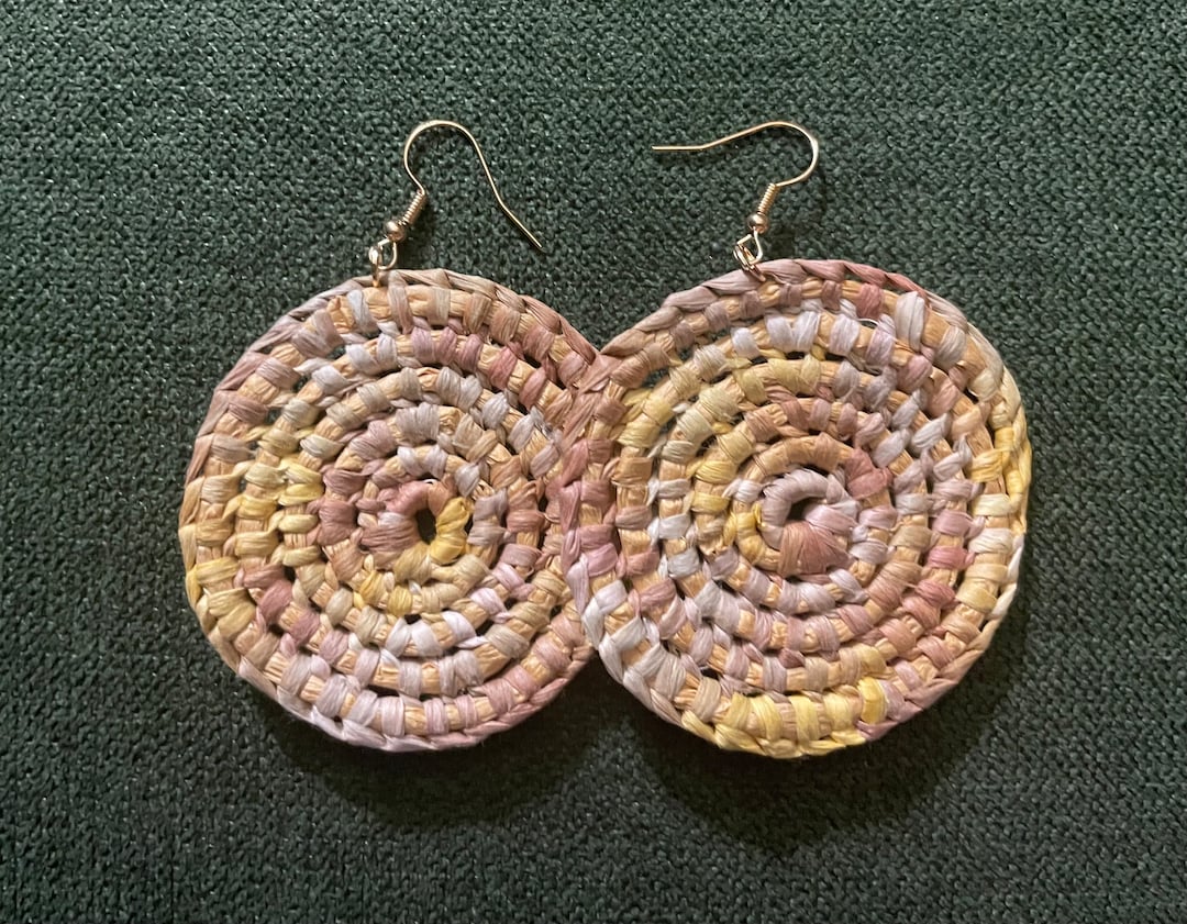 Woven Earrings Raffia Earrings Aboriginal Weaving - Etsy Australia