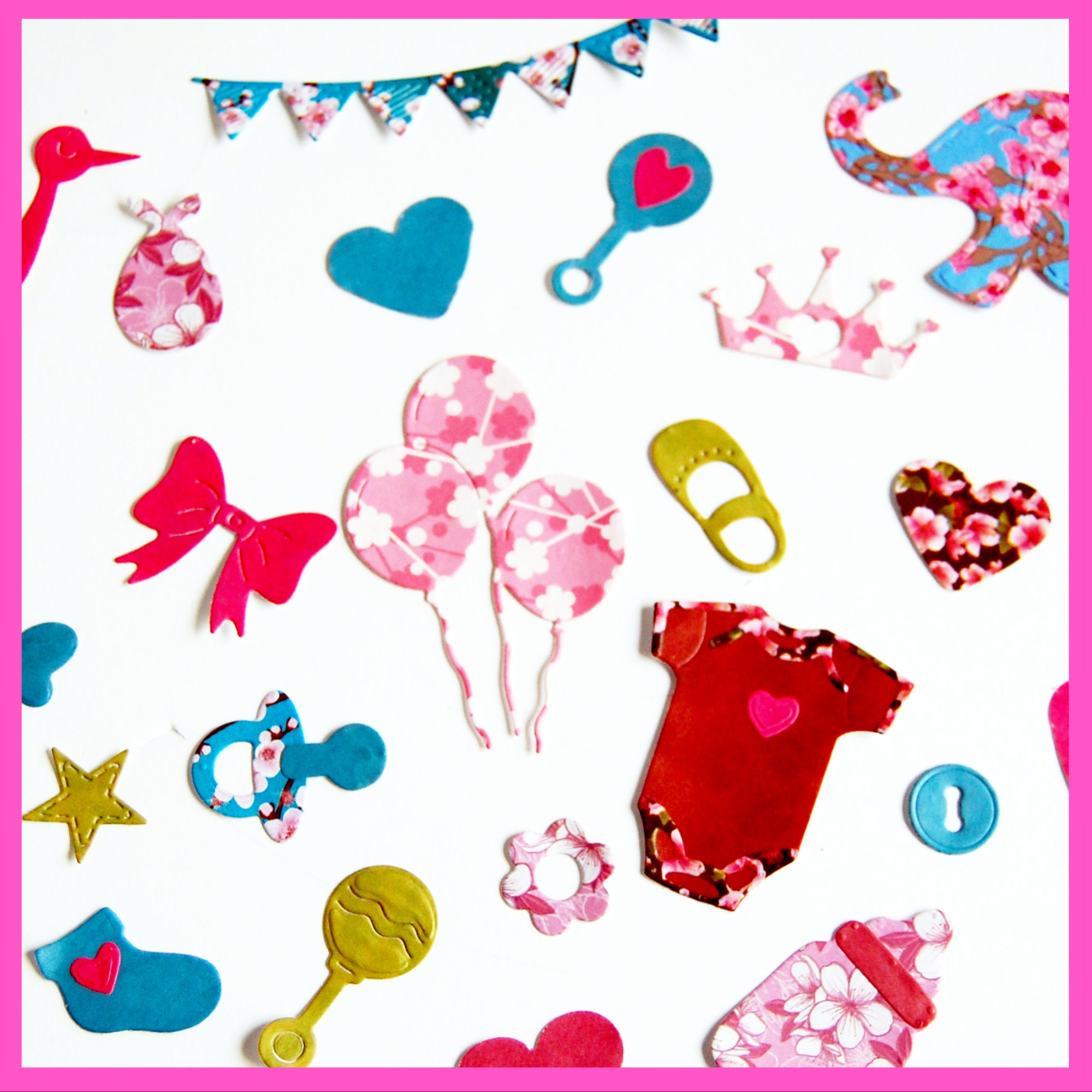 Baby Album Sticker Pack for Scrapbooking, Boy/girl, Large Bundle: 50 ...