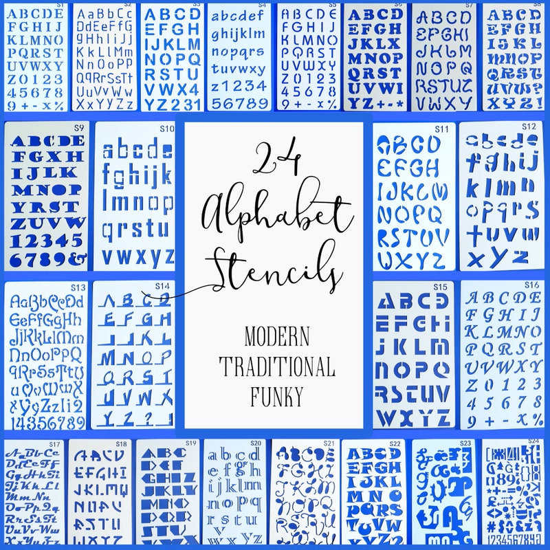 Alphabet Stencils - Etsy