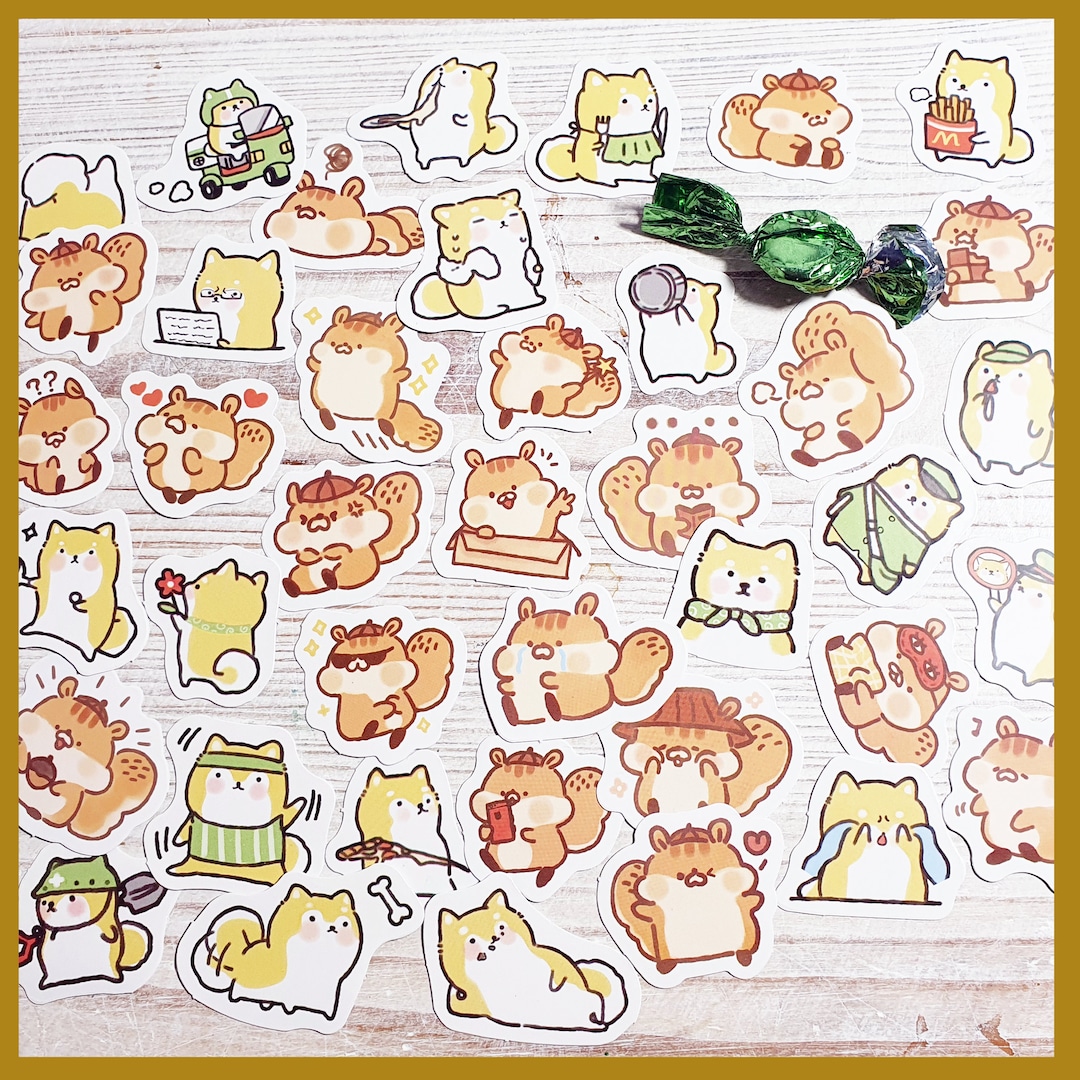 Cute Stickers, Kawaii Animal Stickers, for Planner, Journal, Diary, 3cm ...