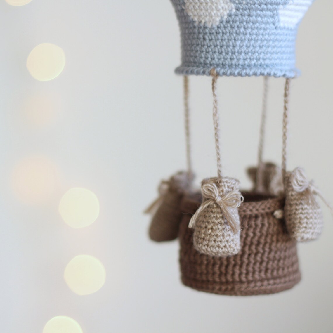Hot Air Balloon Crochet Pattern Angevika Home Decor Nursery Mobile
