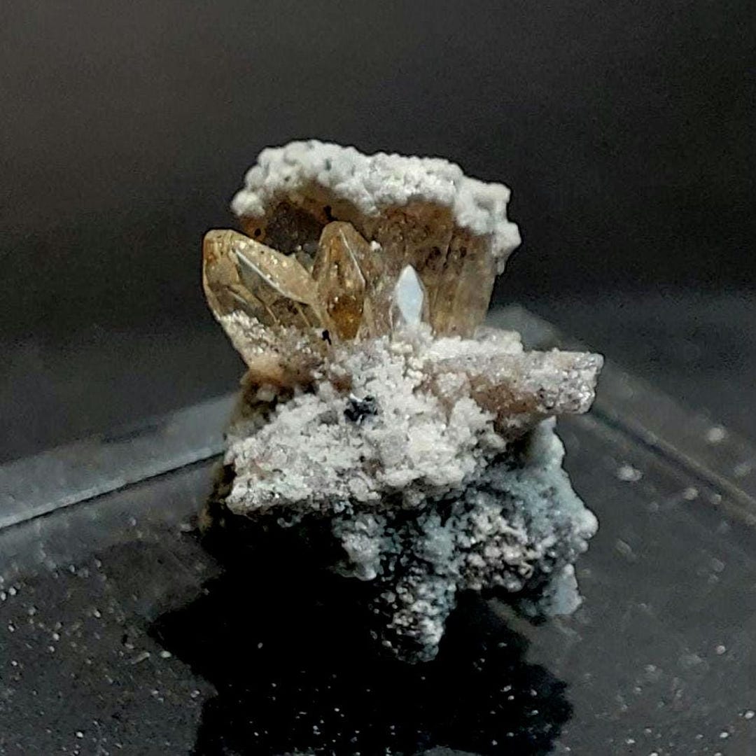 Mini Utah Topaz Crystal on Matrix | Natural Thumbnail Specimen | Very ...