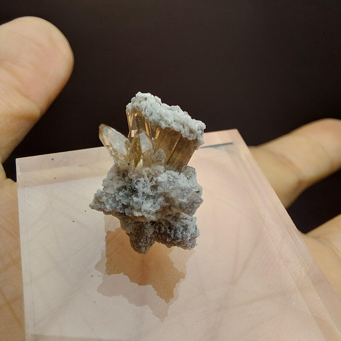 Mini Utah Topaz Crystal on Matrix | Natural Thumbnail Specimen | Very ...