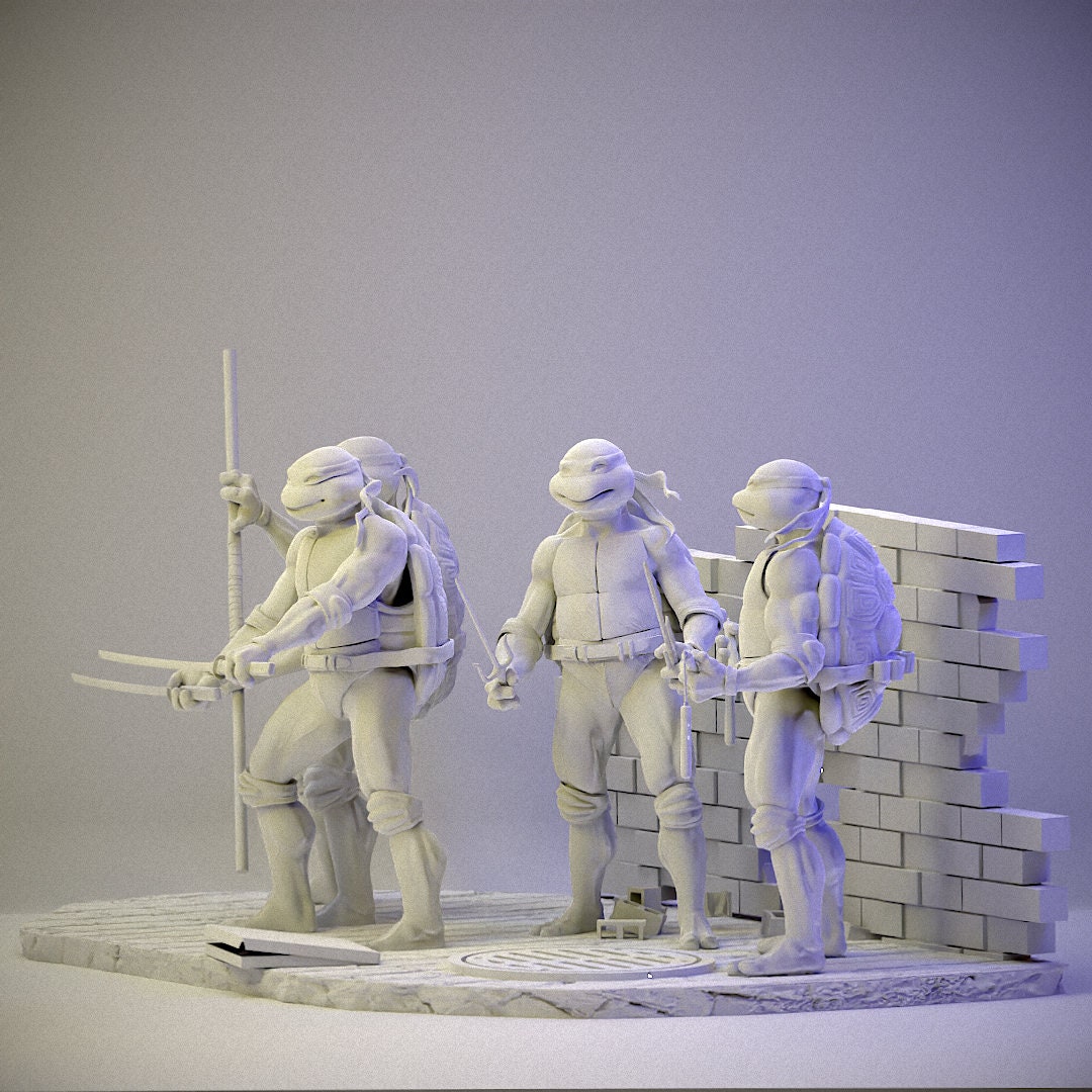 Ninja Turtles Stl Files TMNT Stl File For 3D Printer 3D | Etsy Polska