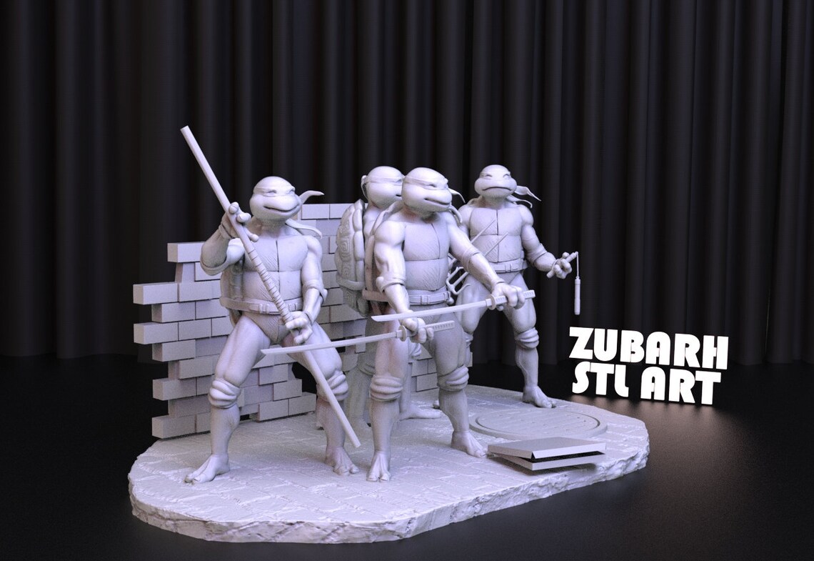 Ninja Turtles Stl Files TMNT Stl File for 3D Printer 3D - Etsy Singapore