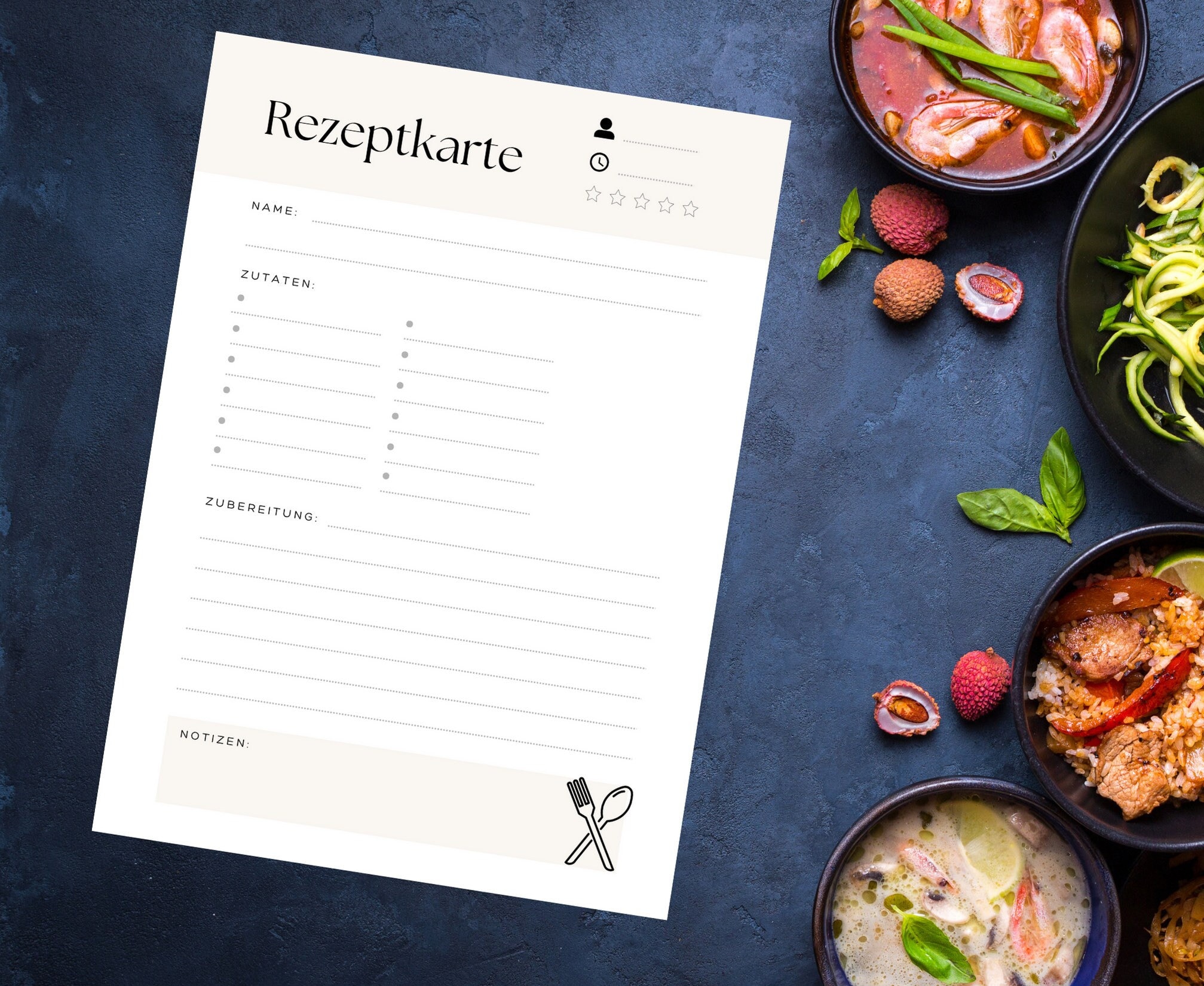 Recipe Template A4 to Print Printable Fill-in Recipe Template Recipe ...