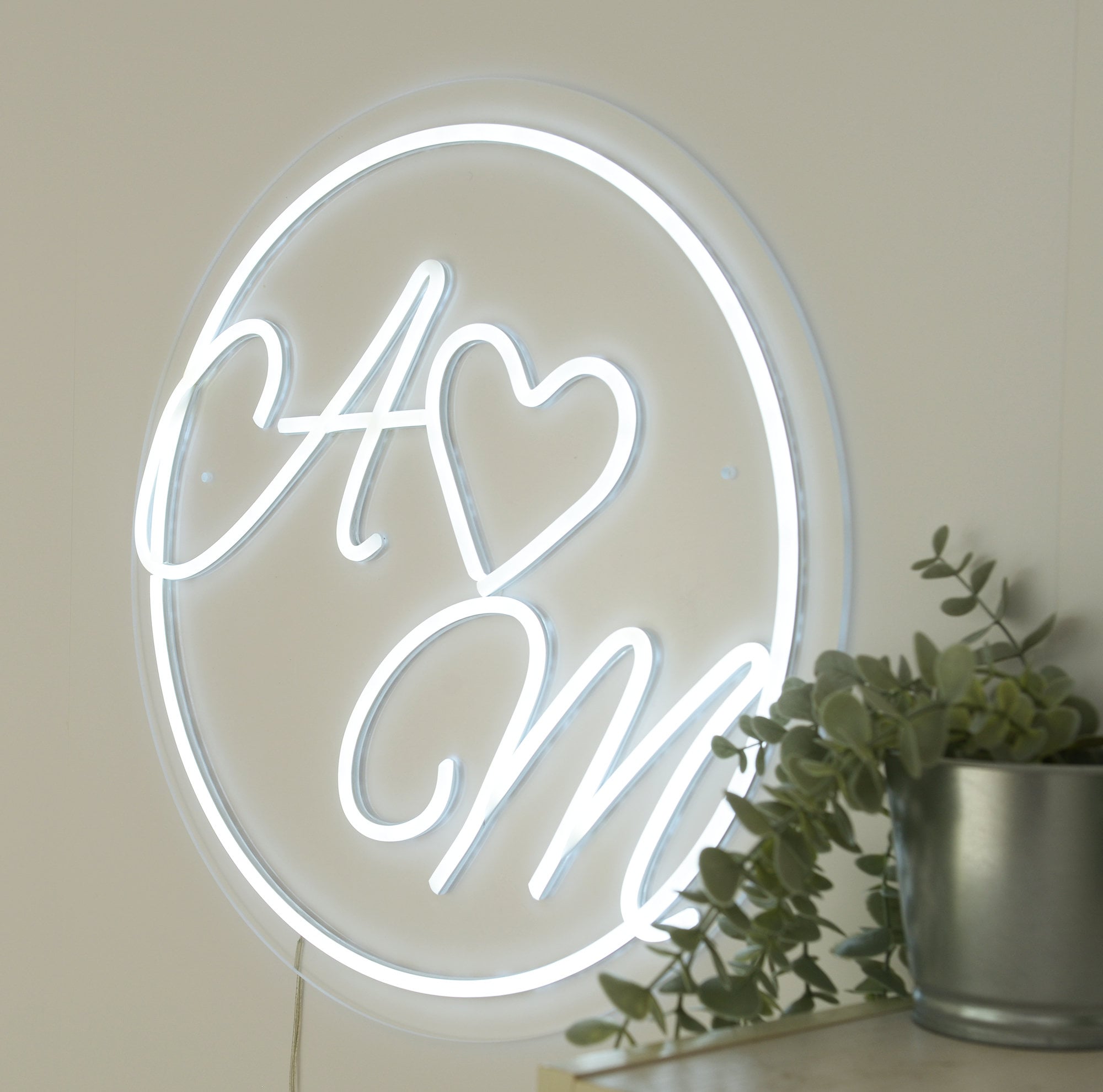 Personalized Monogram Neon Wedding Sign Wall Decor, Custom LED Neon ...