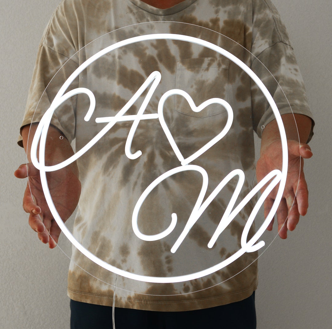 Personalized Monogram Neon Wedding Sign Wall Decor, Custom LED Neon ...