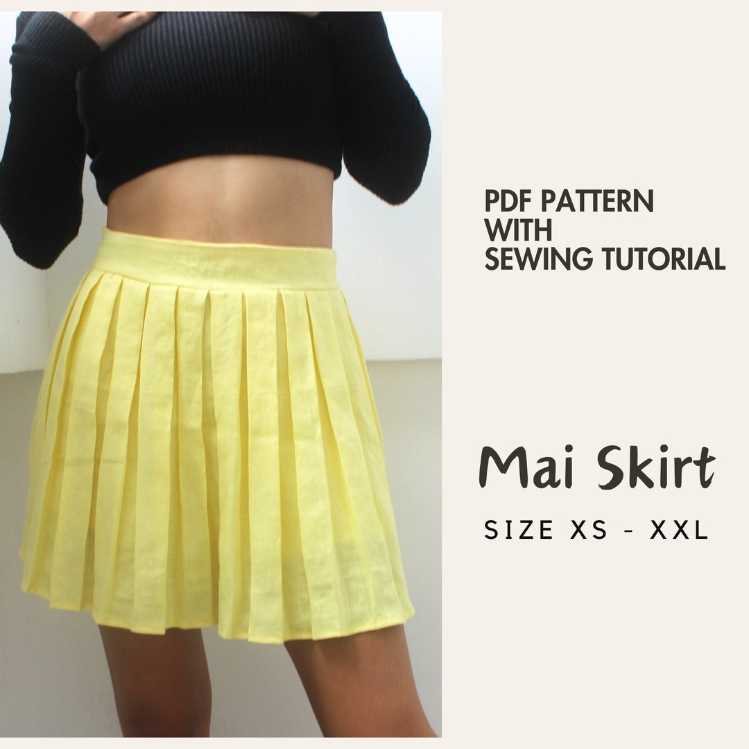 Mai Skirt Mini Skirt Pattern Pdf Short Skirt Pattern Women Sewing ...