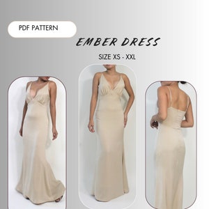 Ember Dress, Diy Dress Pdf, Silk Dress Pattern Xs-xxl - Etsy
