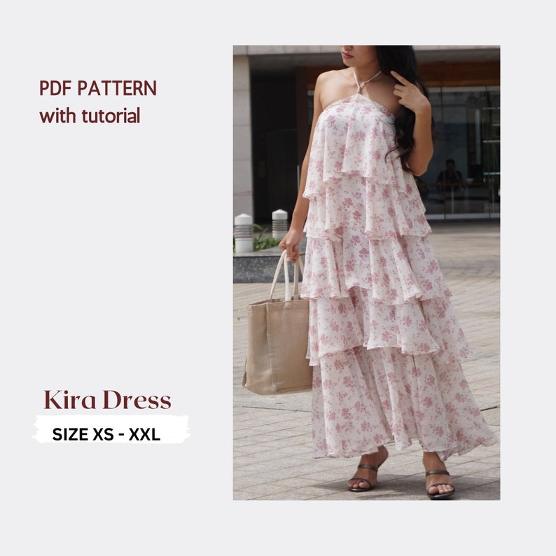 Kira Dress Sewing Pattern Pdf Summer Dress Pattern Sewing - Etsy