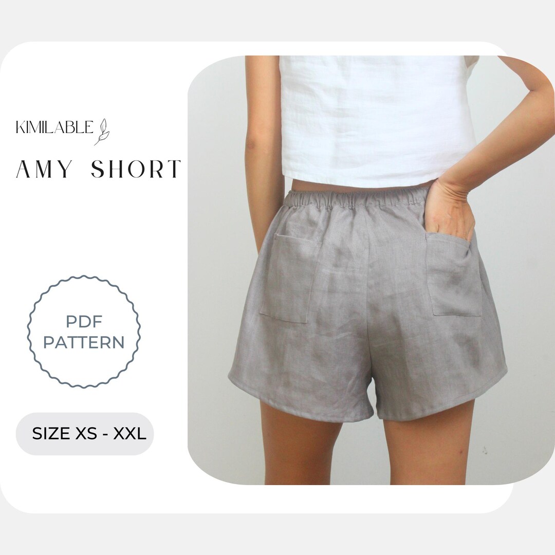 Amy Short Sewing Pattern, Easy PDF Sewing Pattern - Etsy Australia